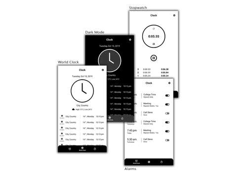 High Contrast Clock UI Design - Dribbble - arunk140
